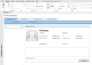 Free Contact Database Template in MS Access Format